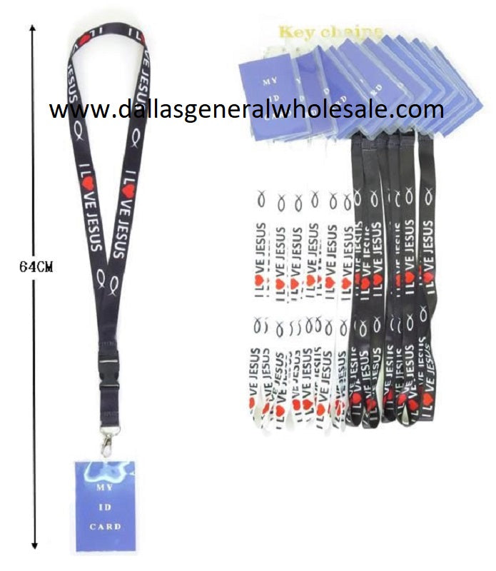 I love Jesus ID Holder with Lanyards Wholesale