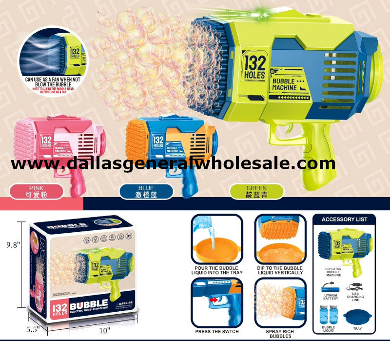 132 Hole Multi Bubble Blaster Guns Wholesale