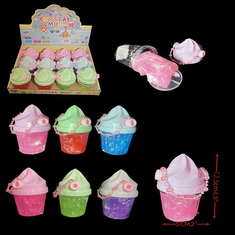 crystal-mud-slime-toy-cupcake-shaped-pink-green-blue-purple-colorful ...