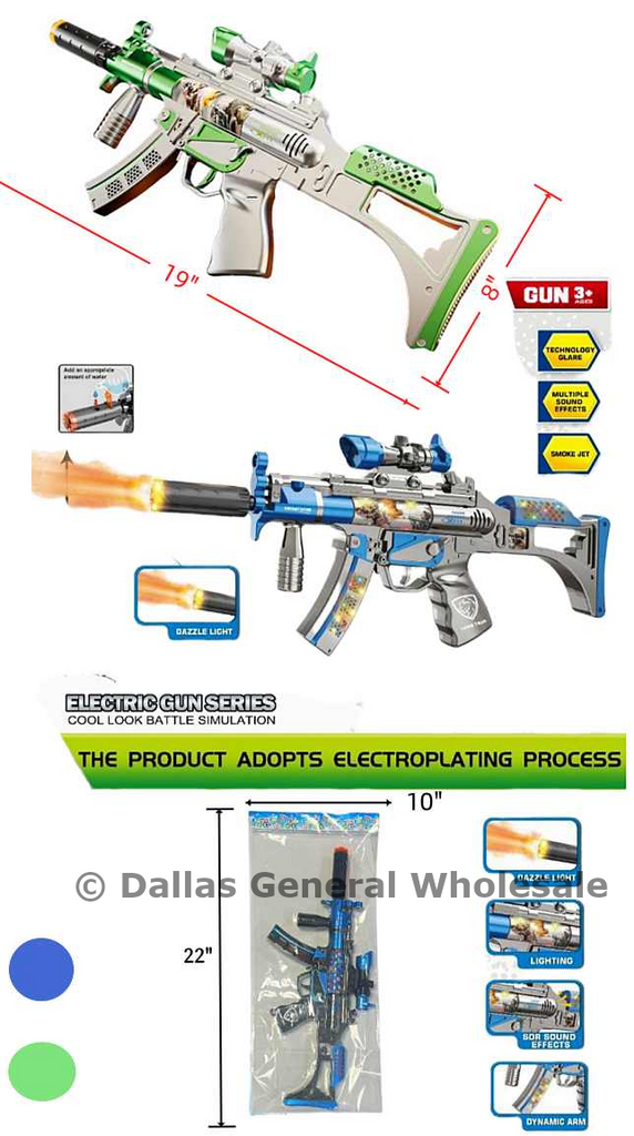 Electric Toy Gun Series with LED Light & Sound Effects Wholesale