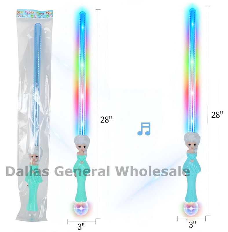 Light-Up Magic Wand Doll with LED Effects & Sound Wholesale
