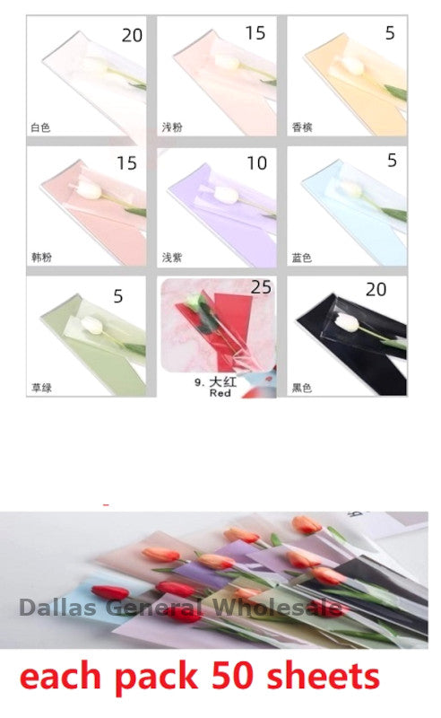 Translucent Flower Wrapping Paper Rolls Wholesale