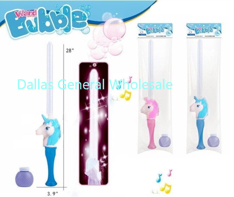 Light Up Unicorn Bubble Swords Wholesale